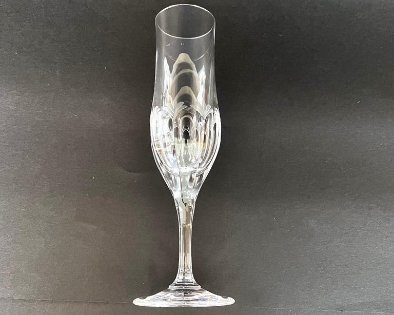 Crystal Champagne Flute Glasses Set 6, Germany, 1980s Vintage Flute ...