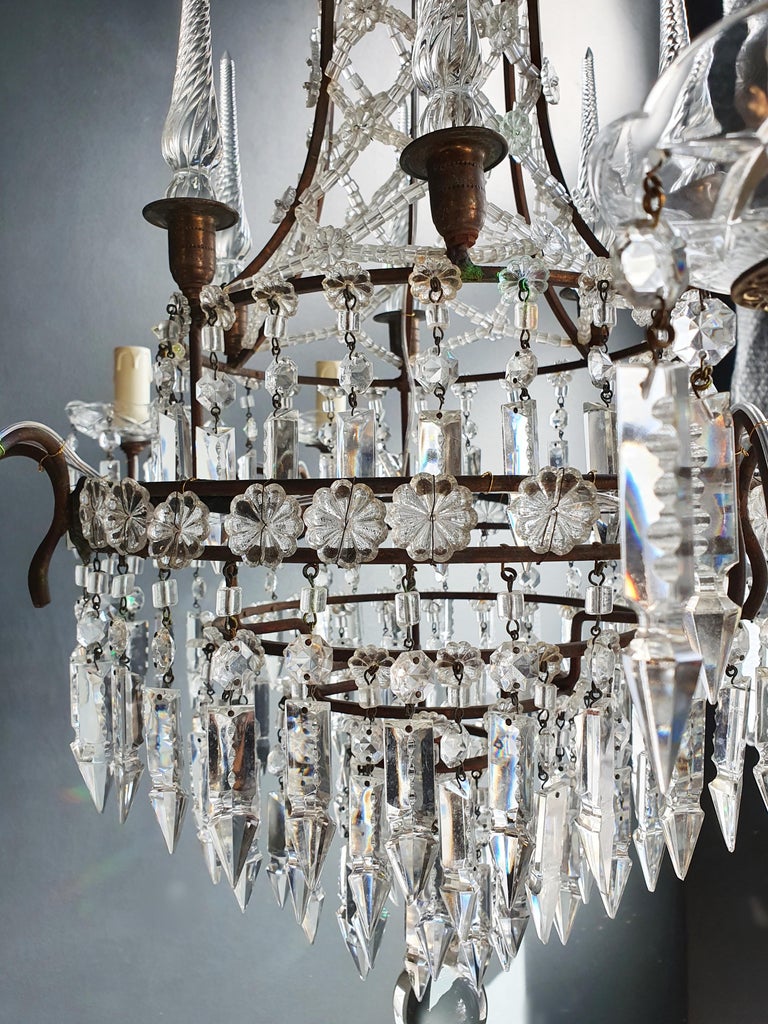 Bronze Crystal Chandelier Antique Crystal Rarity Neoclassical For Sale ...