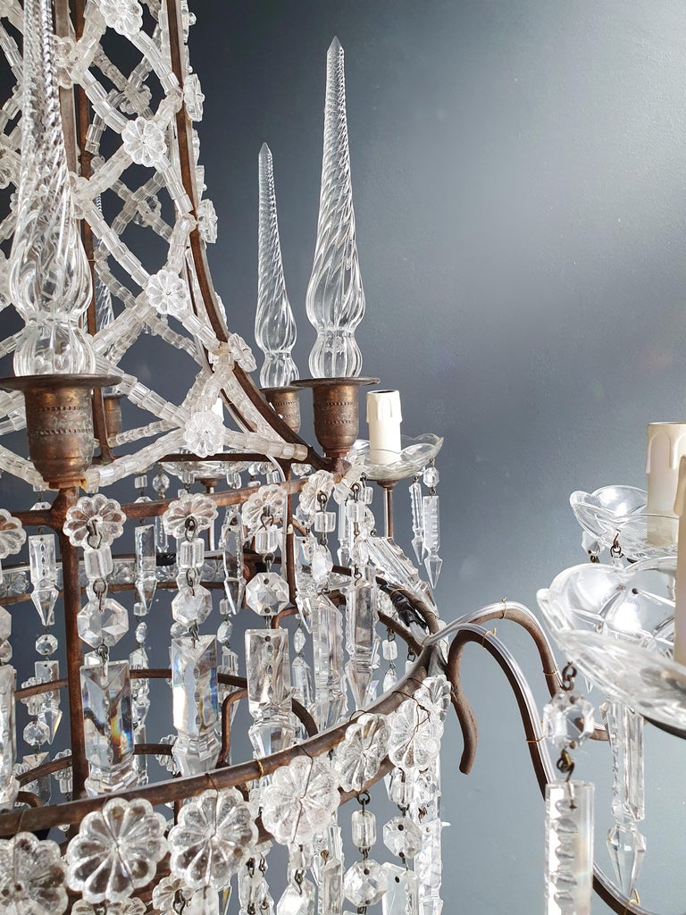 Bronze Crystal Chandelier Antique Crystal Rarity Neoclassical For Sale ...