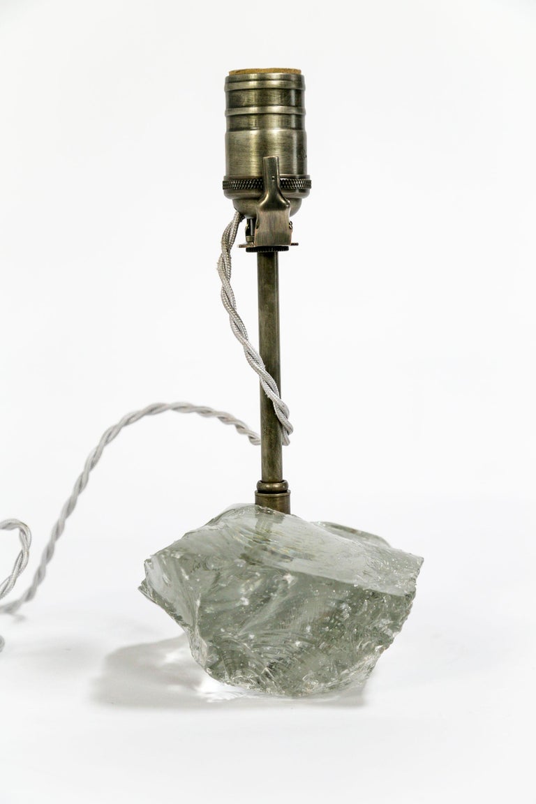 Crystal Clear Cullet Glass Lamp For Sale at 1stDibs
