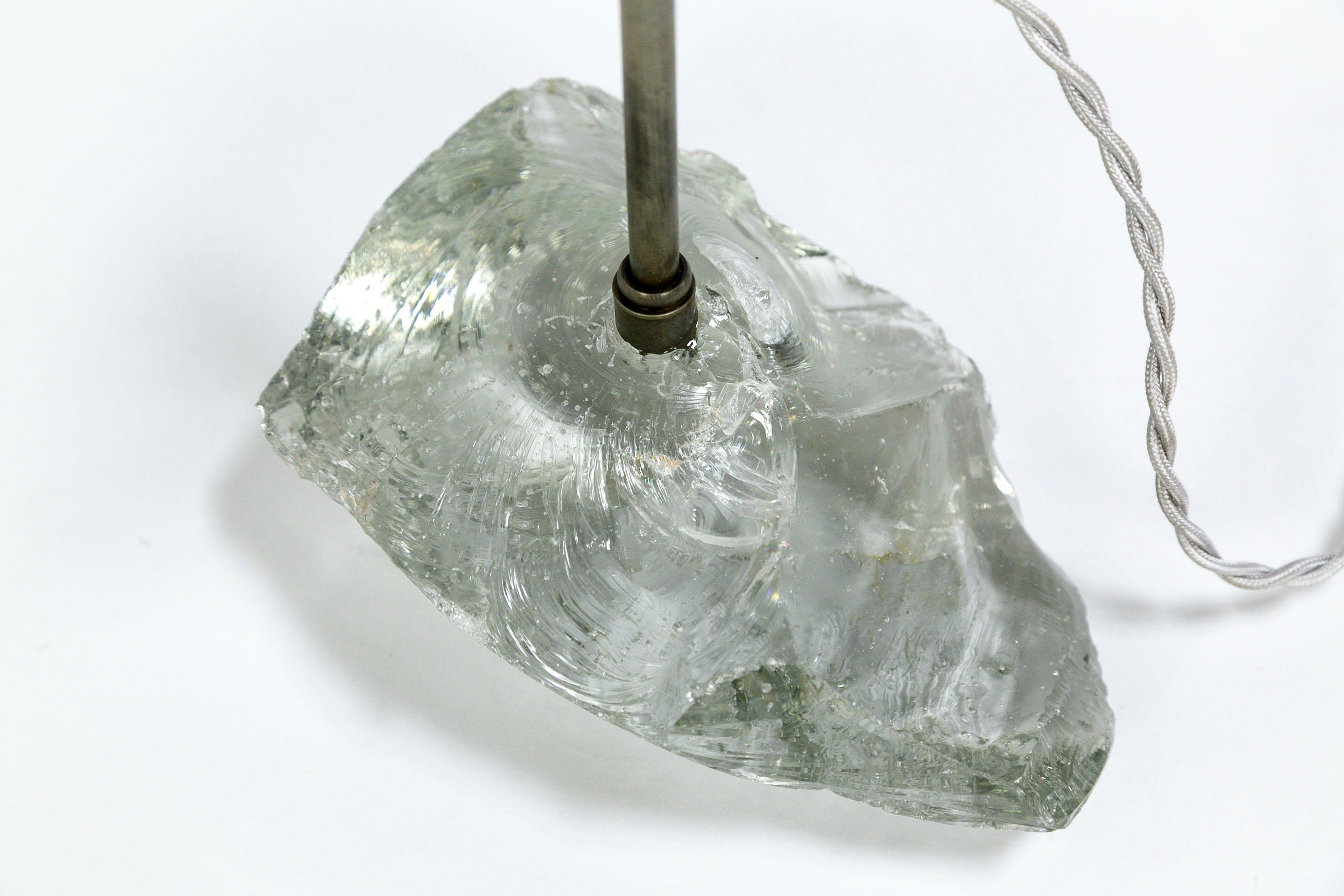 Crystal Clear Cullet Glass Lamp For Sale at 1stDibs | crystal clear lamps