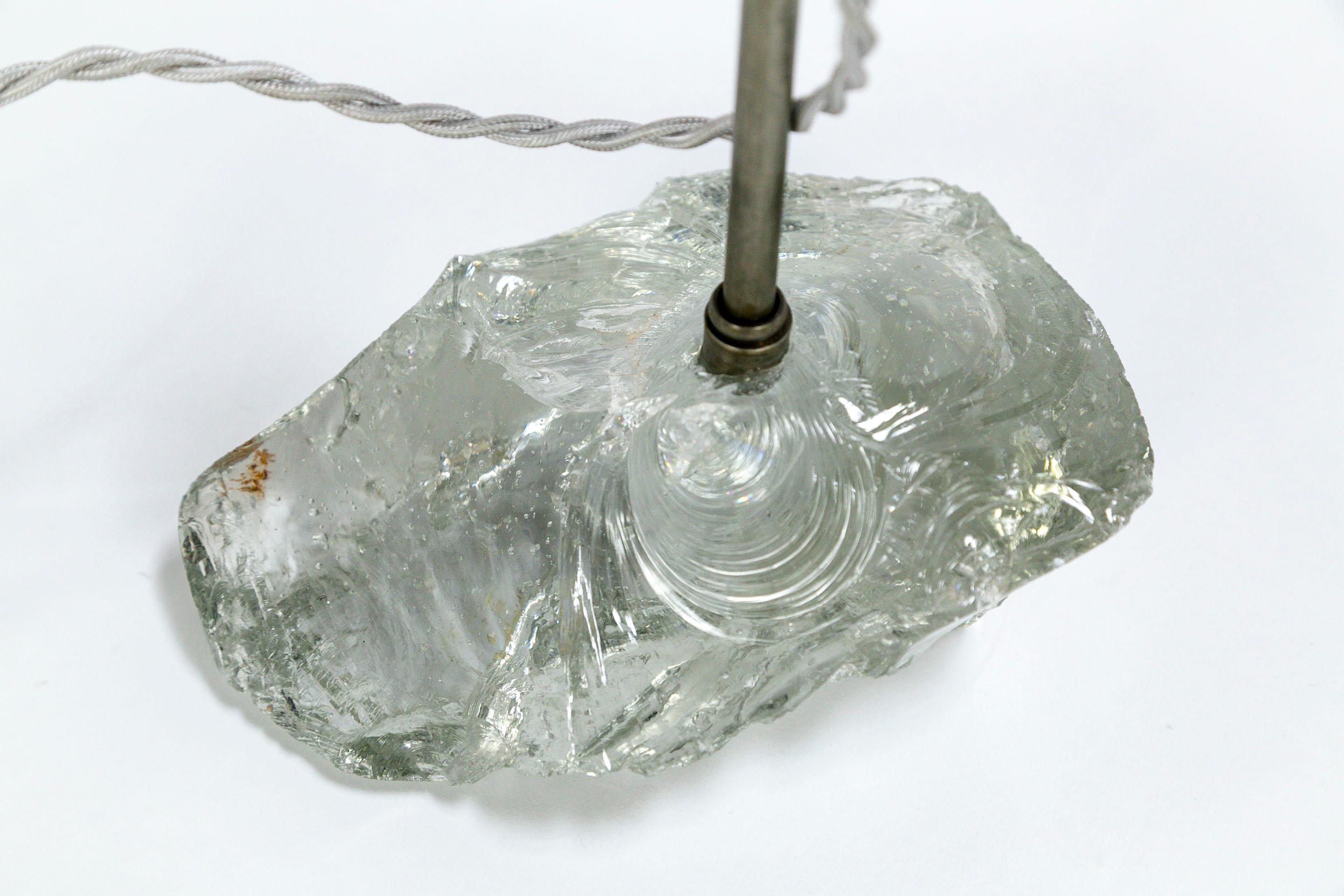 Crystal Clear Cullet Glass Lamp For Sale at 1stDibs | crystal clear lamps