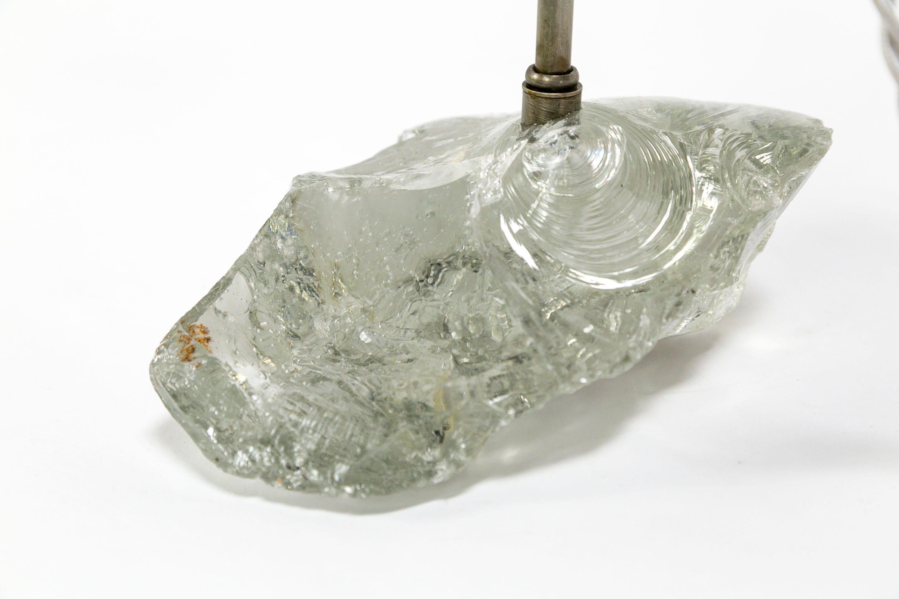 Crystal Clear Cullet Glass Lamp For Sale at 1stDibs | crystal clear lamps