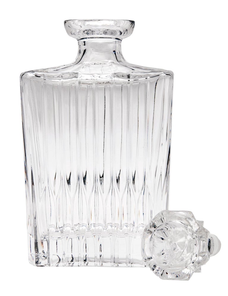 Crystal Decanter w/Stopper and "RUM" Necklace For Sale at 1stDibs