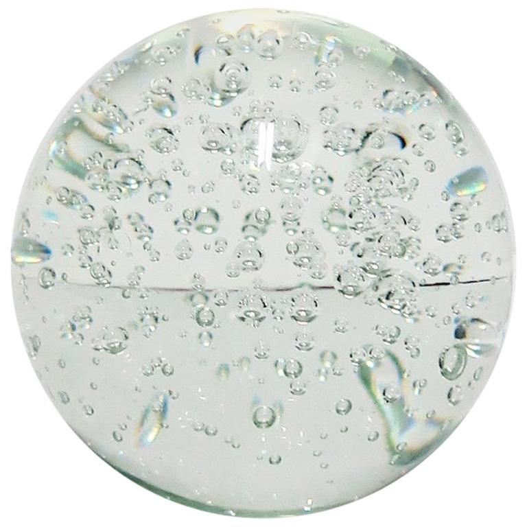 Crystal Ball Sphere with Bubble Design For Sale at 1stDibs