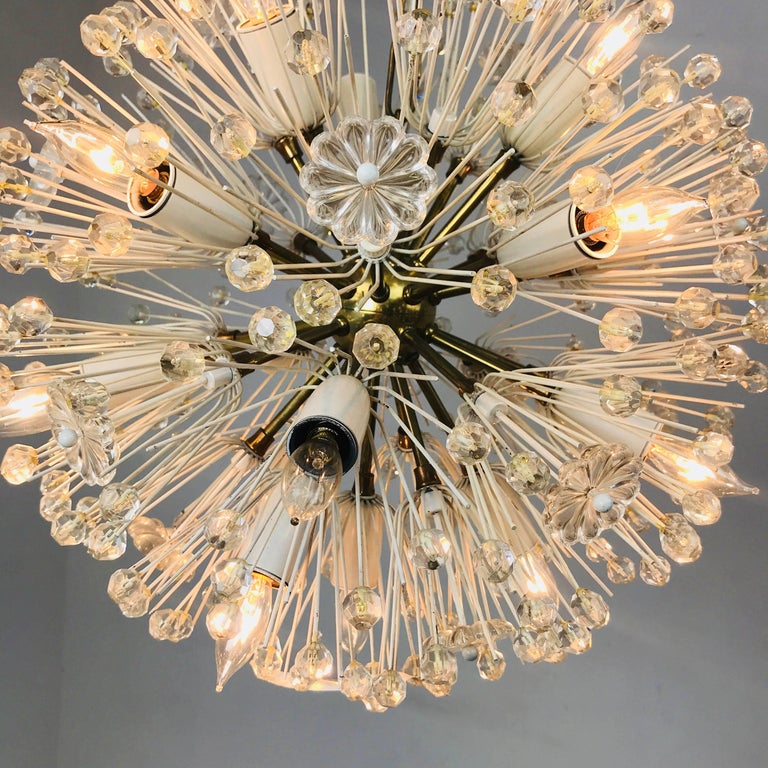 Crystal Flower Sputnik Chandelier at 1stDibs