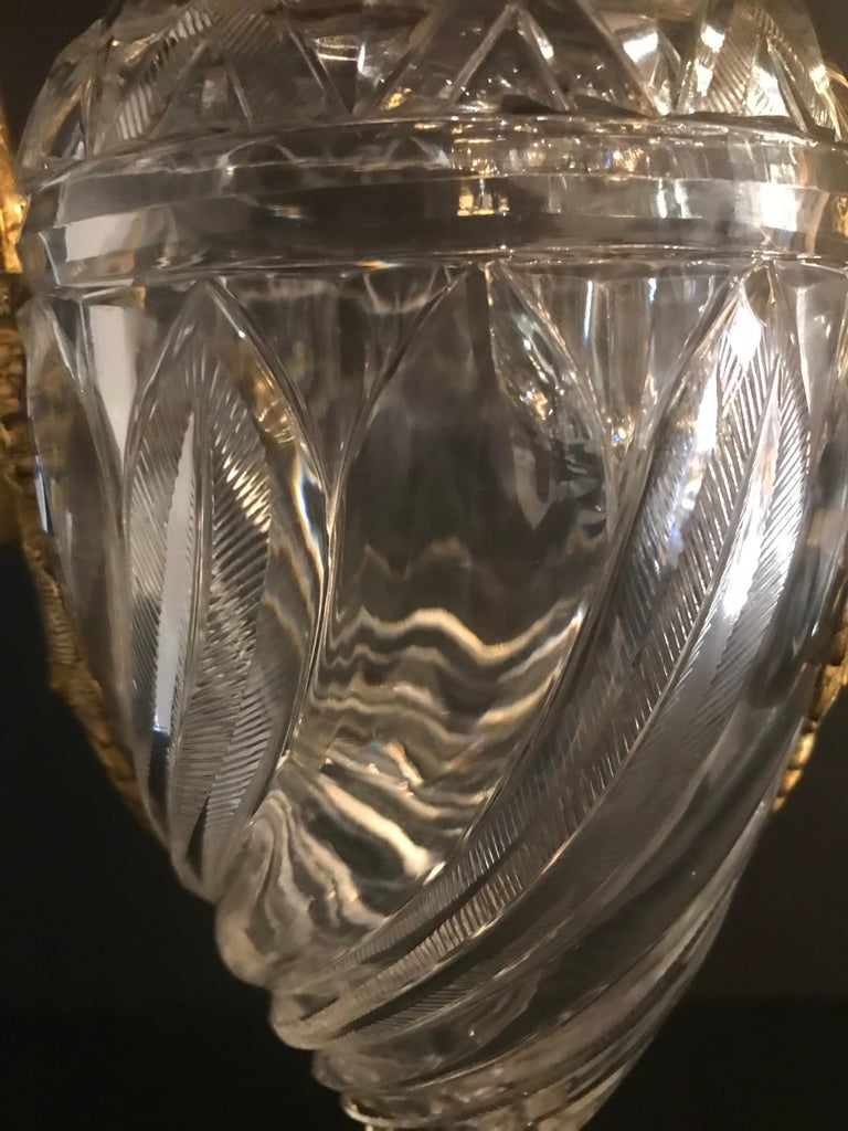 Crystal and Gilt Bronze Vase For Sale at 1stDibs