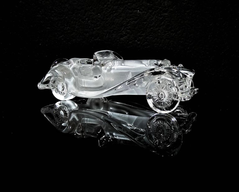 Crystal Glass Figurine of Bugatti 55 Roadster by Daum Glass, France ...