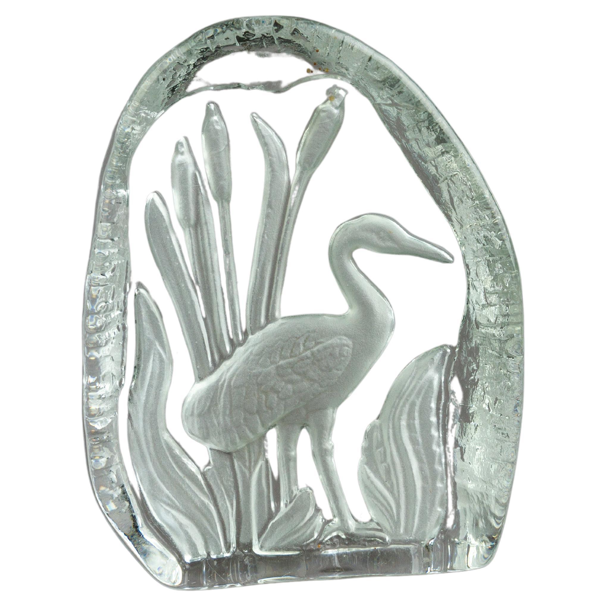 Crystal Glass Intaglio Paperweight Sculpture of a Squirrel For Sale at ...