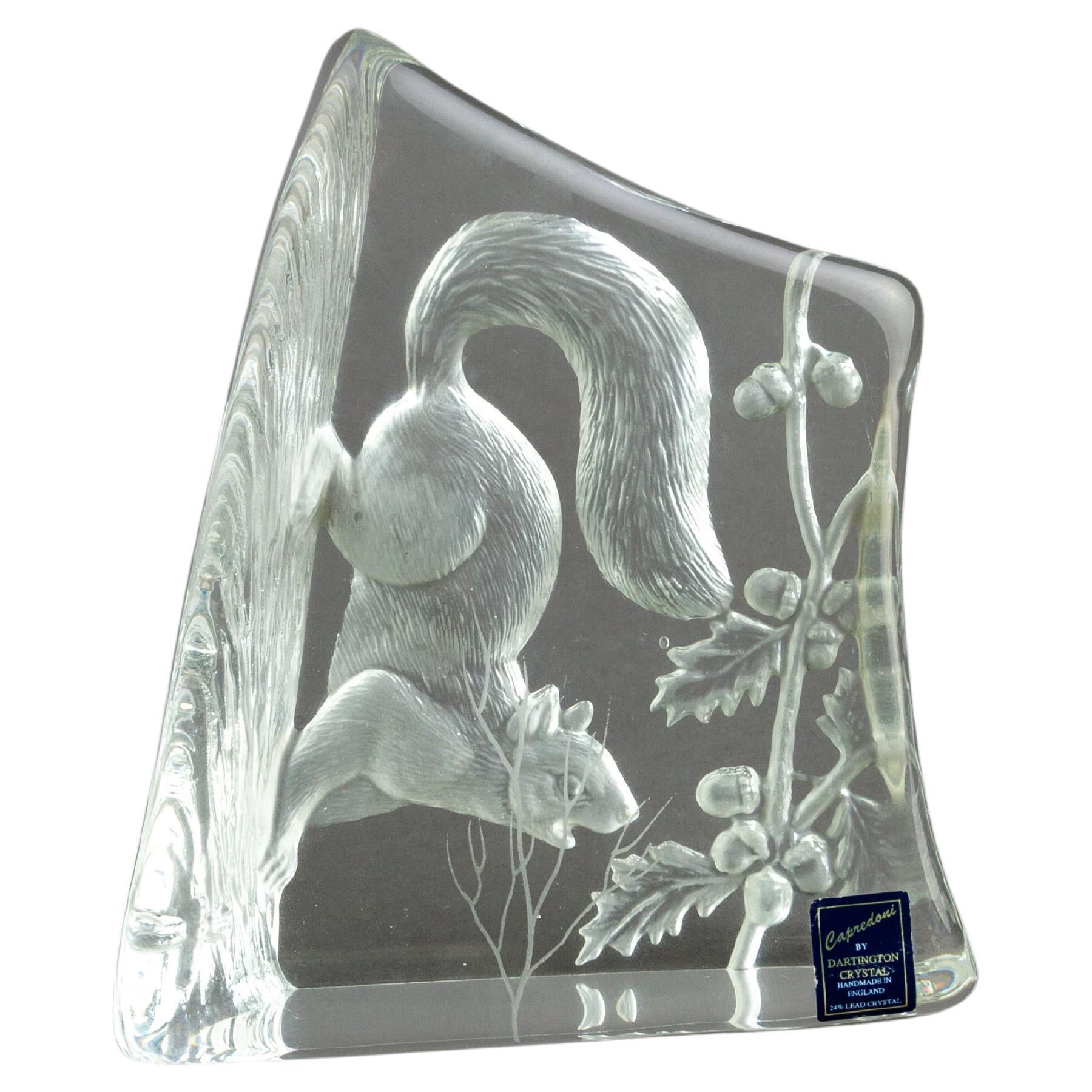 Crystal Glass Intaglio Paperweight Sculpture of a Buffalo For Sale at ...