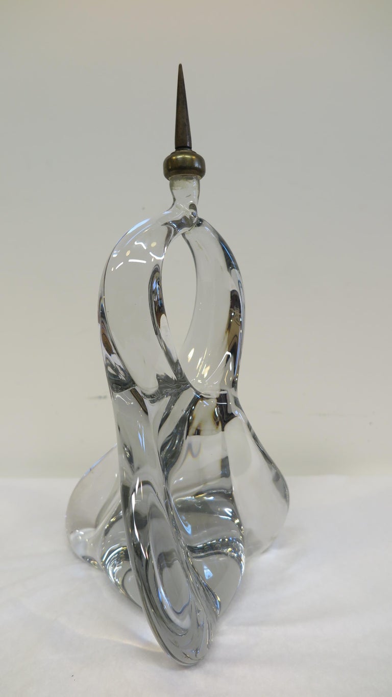 Crystal Glass Sculpture Abstract For Sale at 1stDibs