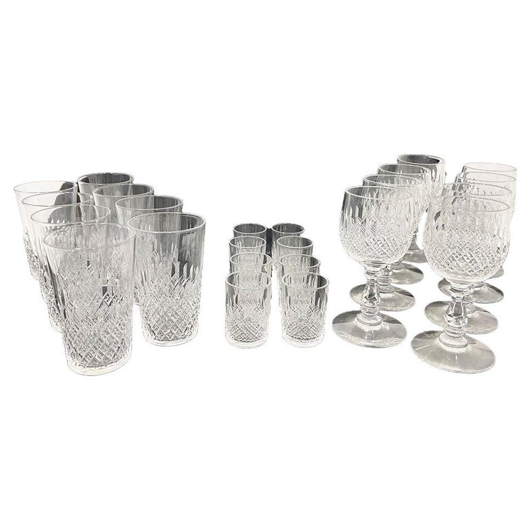 Crystal Glasses of 24 Pieces, Set for 8 For Sale at 1stDibs