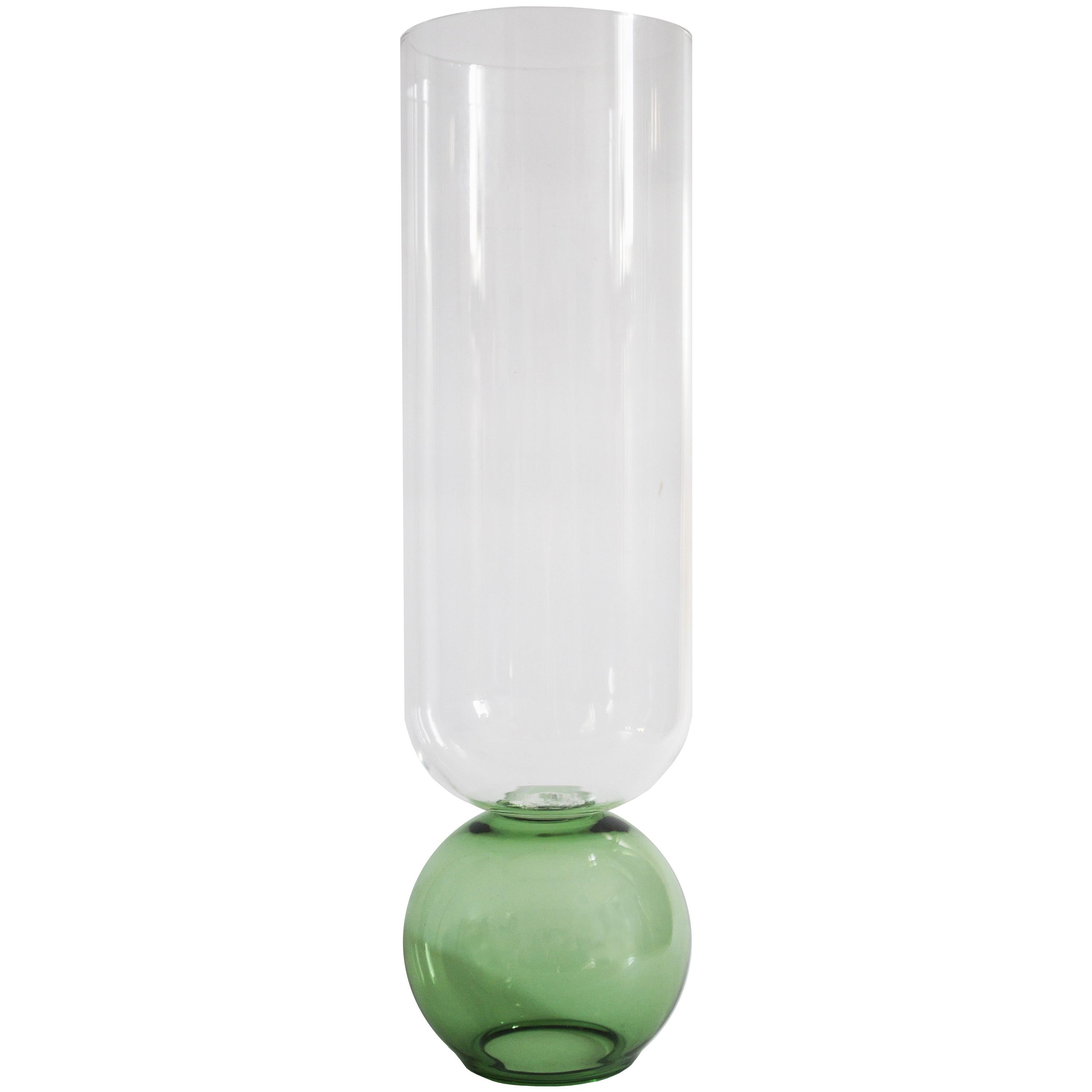 Italy Pair of Contemporary Design Metal Chrome Cylinder Vases Flowers ...