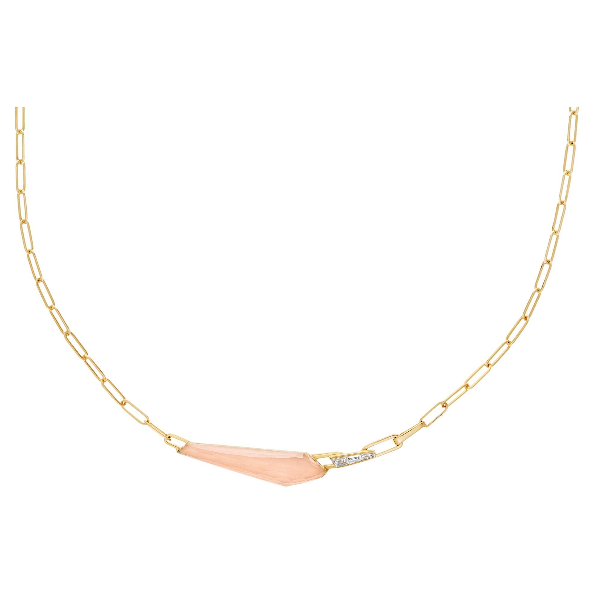 Crystal Haze Shard Slimline Linked Choker - 18 Carat Yellow Gold For ...