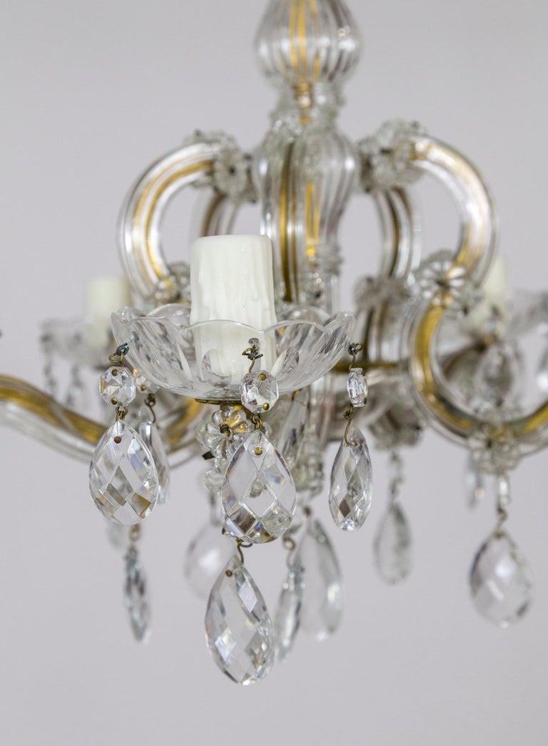 Crystal Maria Theresa 5-Light Chandelier For Sale at 1stDibs