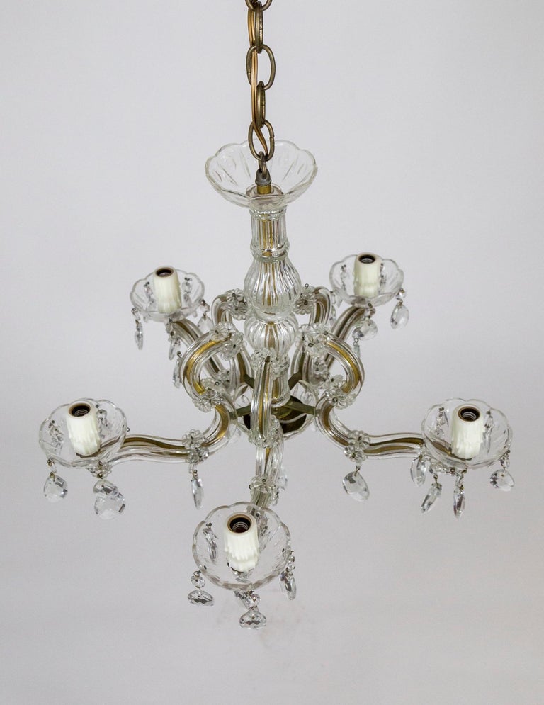 Crystal Maria Theresa 5-Light Chandelier For Sale at 1stDibs