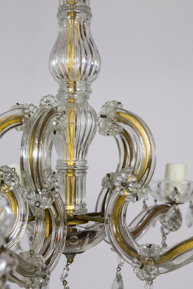 Crystal Maria Theresa 5-Light Chandelier For Sale at 1stDibs
