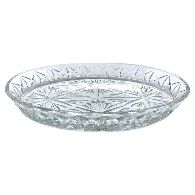 Crystal Platter, Poland, 1960s For Sale at 1stDibs