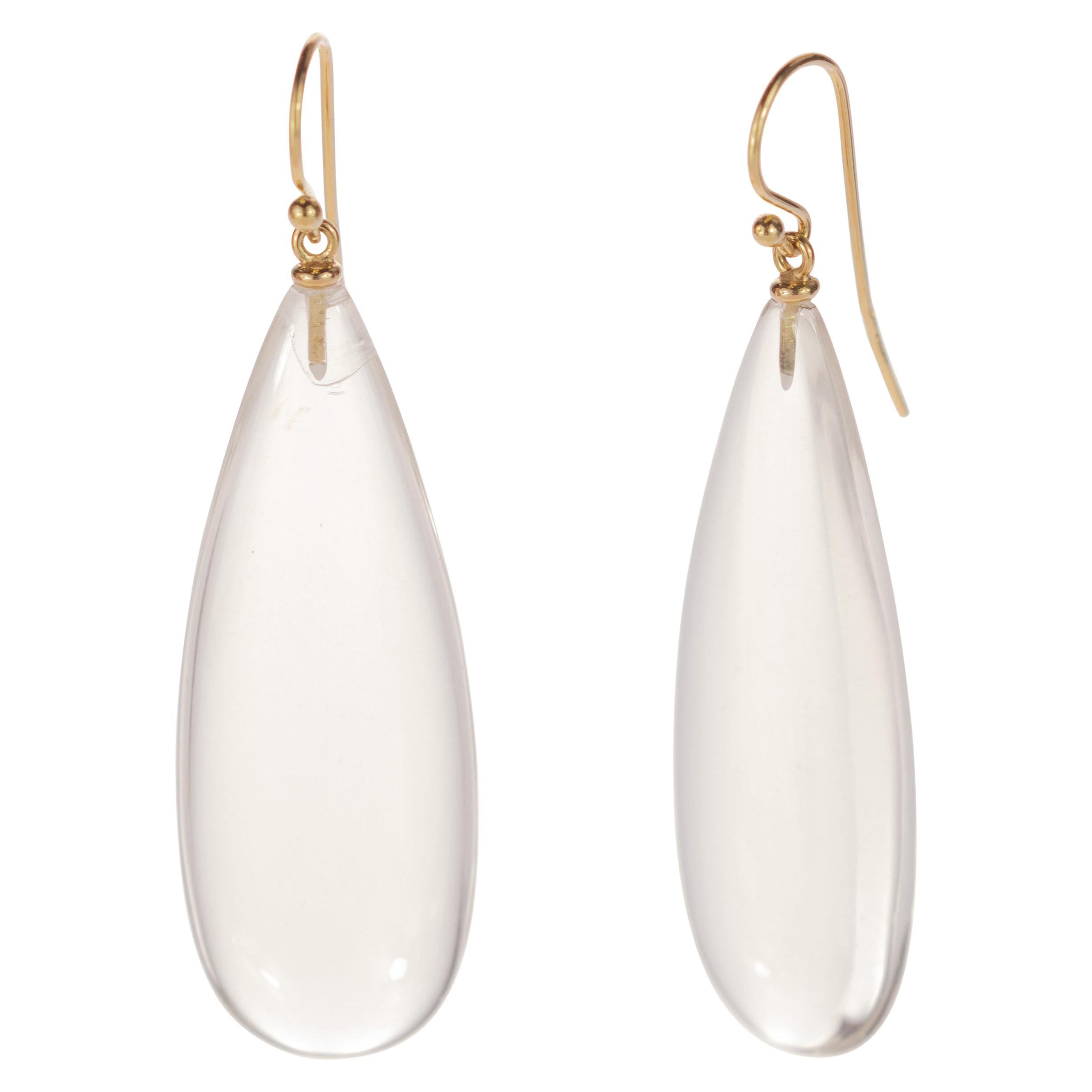 Chrysophrase Green 18 Karat Gold Pear Tear Drop Dangle Earrings For ...