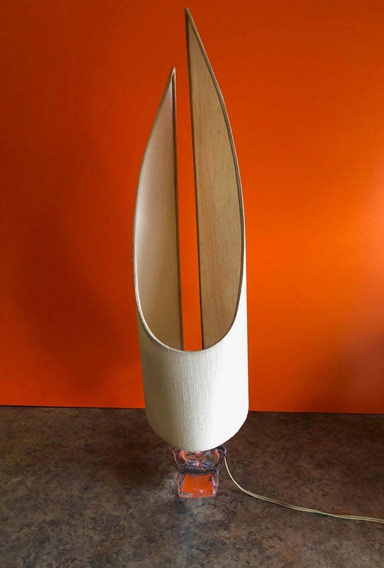 Crystal Sailboat Table Lamp Sculpture by Daum France at 1stDibs