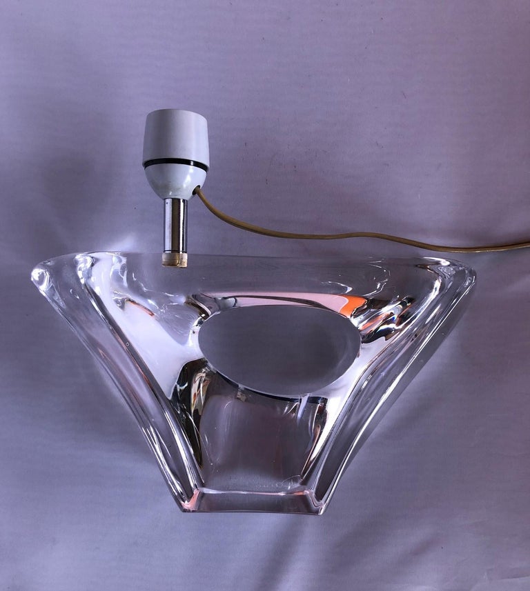 Crystal Sailboat Table Lamp Sculpture by Daum France at 1stDibs