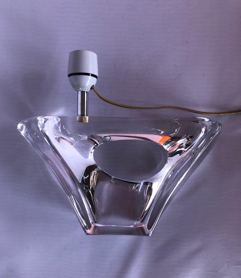 Crystal Sailboat Table Lamp Sculpture by Daum France at 1stDibs