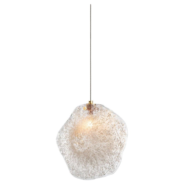 Crystal Shell 1, Blown Glass Pendant by Shakuff For Sale at 1stDibs
