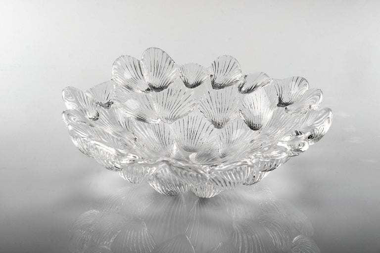 Crystal Shell Bowl by Per Lutken for Royal Copenhagen, Denmark For Sale ...