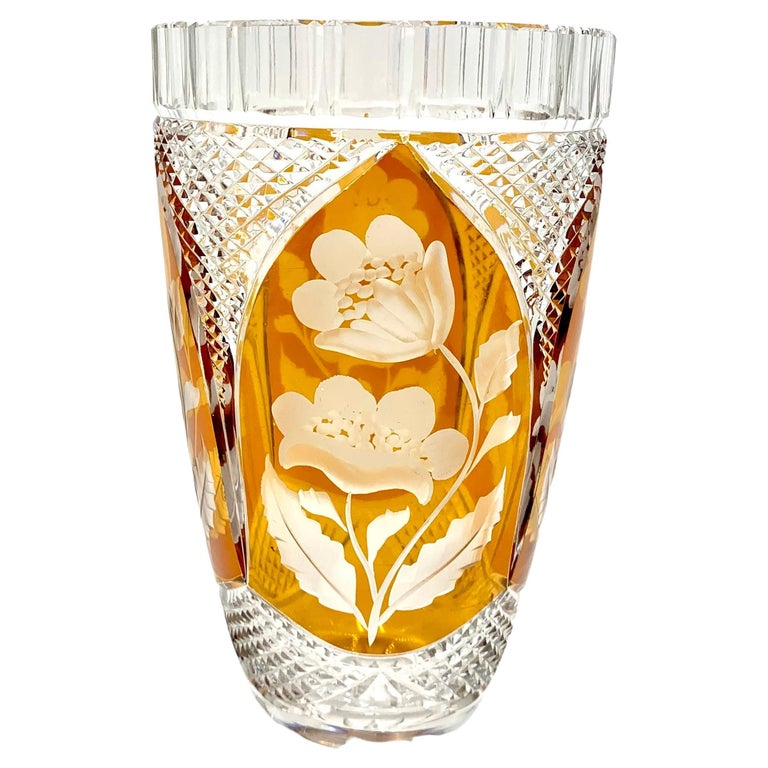 Crystal Vase, Julia Glassworks, 1960s For Sale at 1stDibs