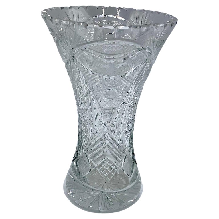 Crystal Vase, Poland, 1960s For Sale at 1stDibs