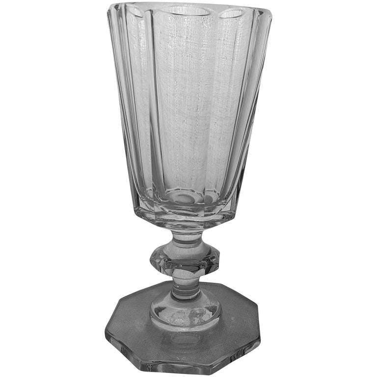 Crystal White Wine Goblet Set Made in Germany For Sale at 1stDibs