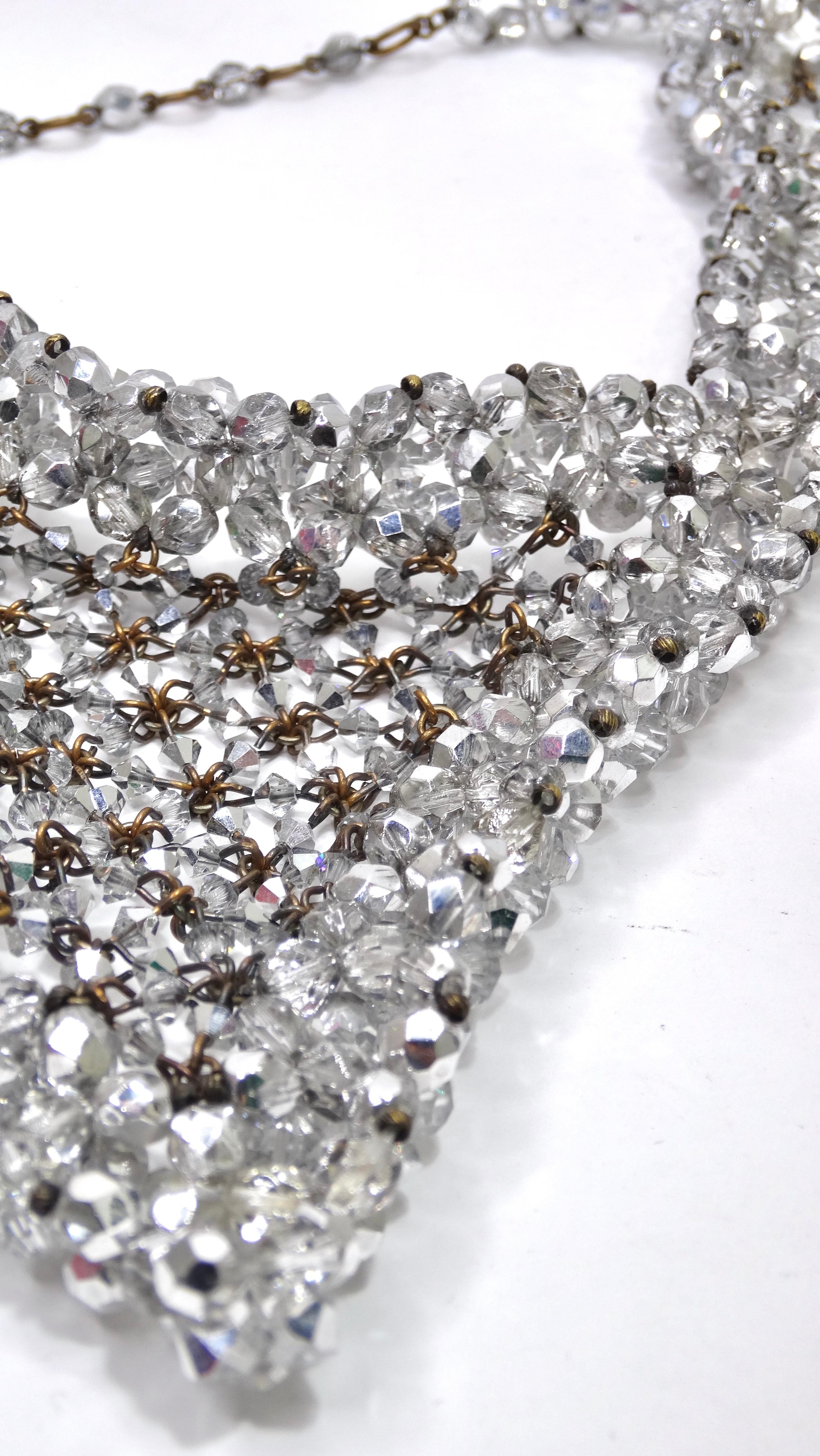 Crystalized Metal-Mesh Collar-Motif Choker For Sale at 1stDibs