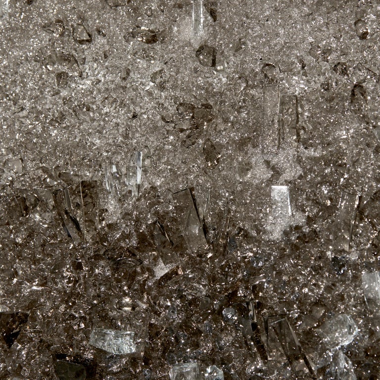 Crystalline I, Unique Bronze and Clear Glass wall mounted artwork by ...