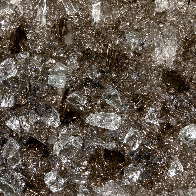 Crystalline I, Unique Bronze and Clear Glass wall mounted artwork by ...