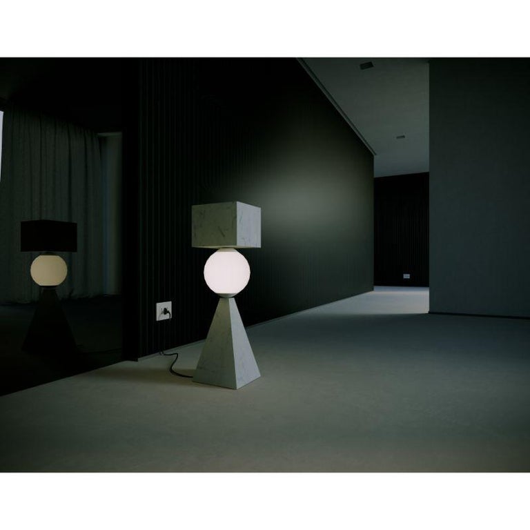 CS Class, Table Lamp, Carrara with F. Wooden Case by Sissy Daniele For ...