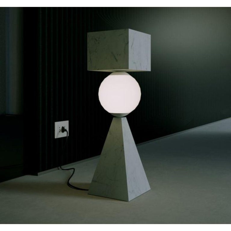 CS Class, Table Lamp, Carrara with F. Wooden Case by Sissy Daniele For ...