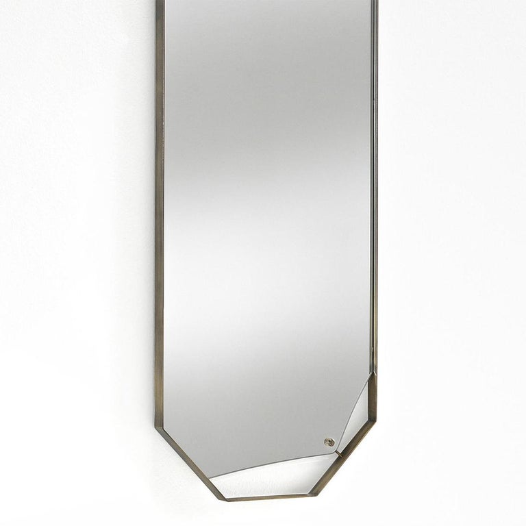 Cuadro Rectangular Mirror with Vintage Brass For Sale at 1stDibs