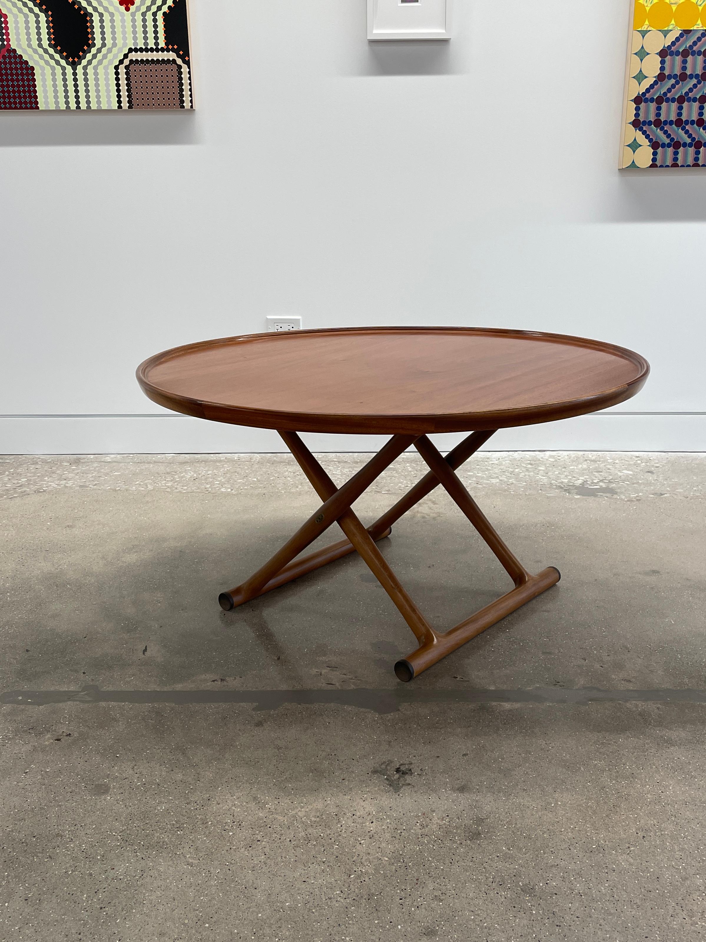 Mogens Lassen large Cuban Mahogany Egyptian folding coffee table ...