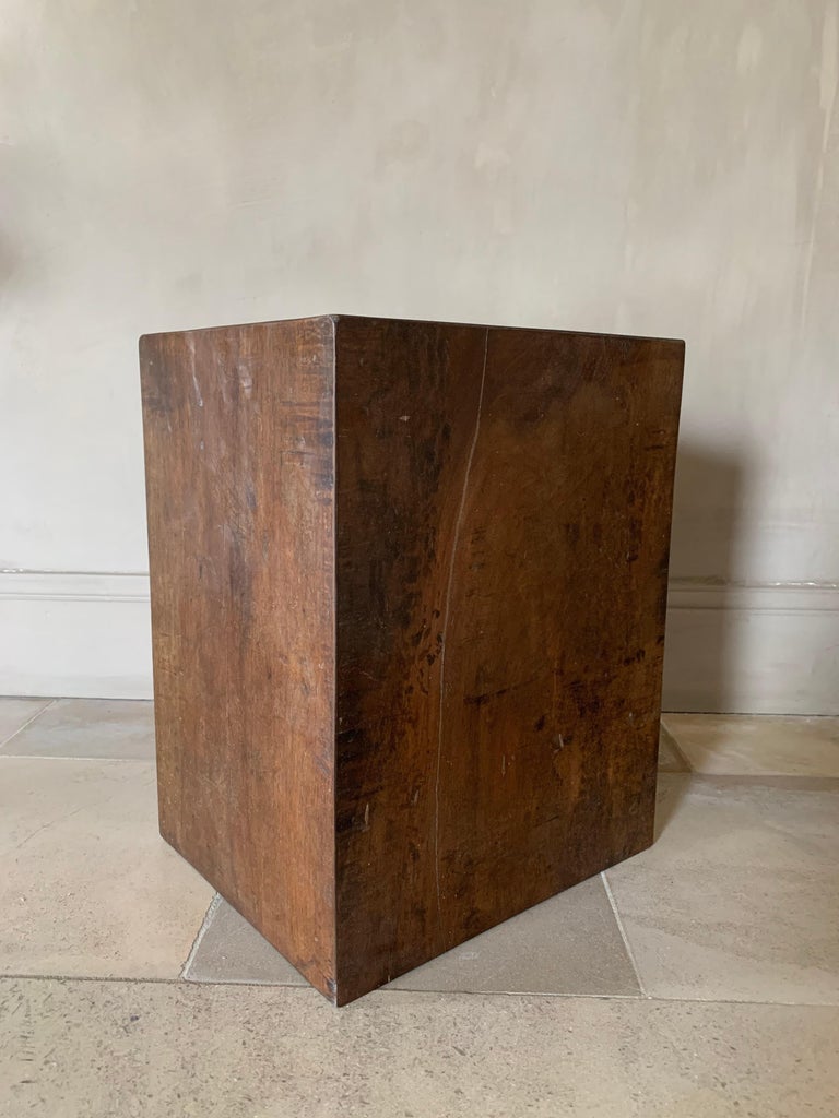 Cube Sidetable 18th Century Dark Walnut at 1stDibs
