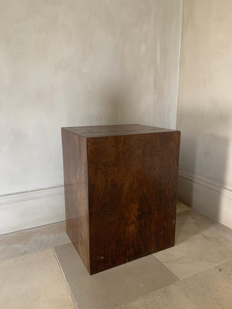 Cube Sidetable 18th Century Dark Walnut at 1stDibs