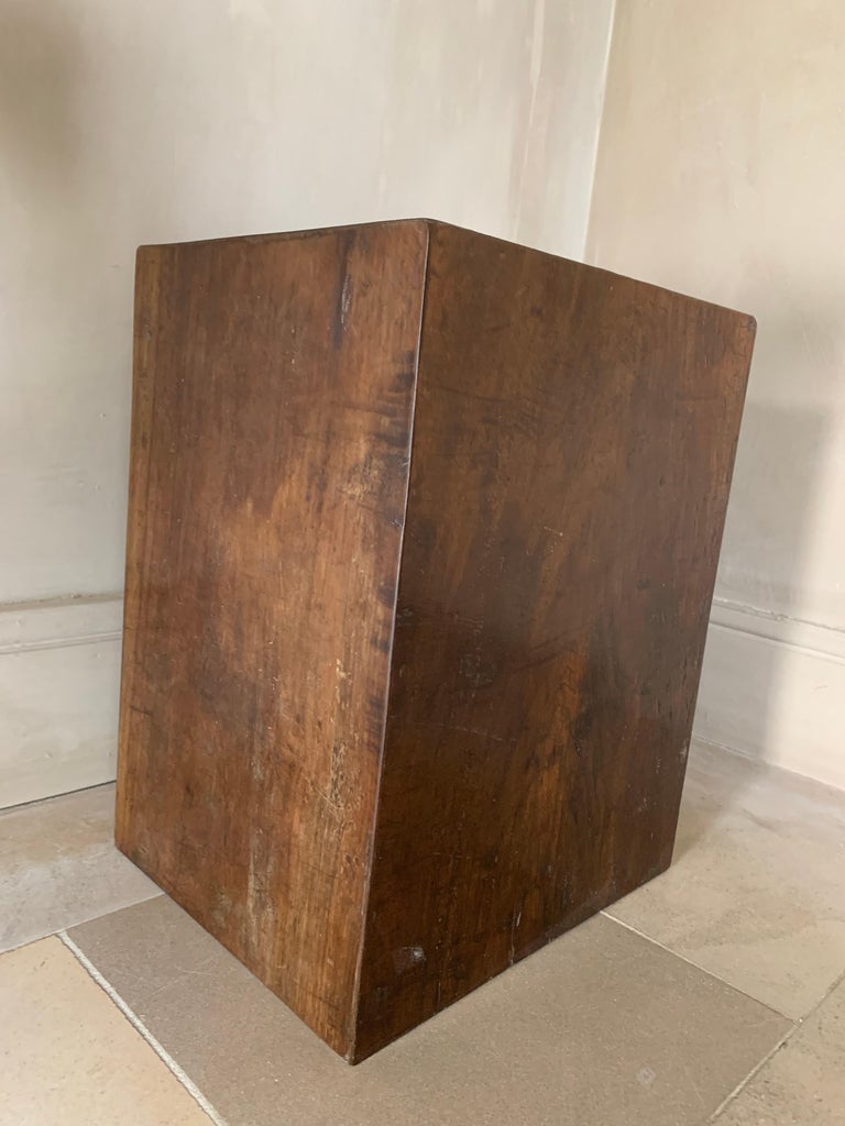 Cube Sidetable 18th Century Dark Walnut at 1stDibs