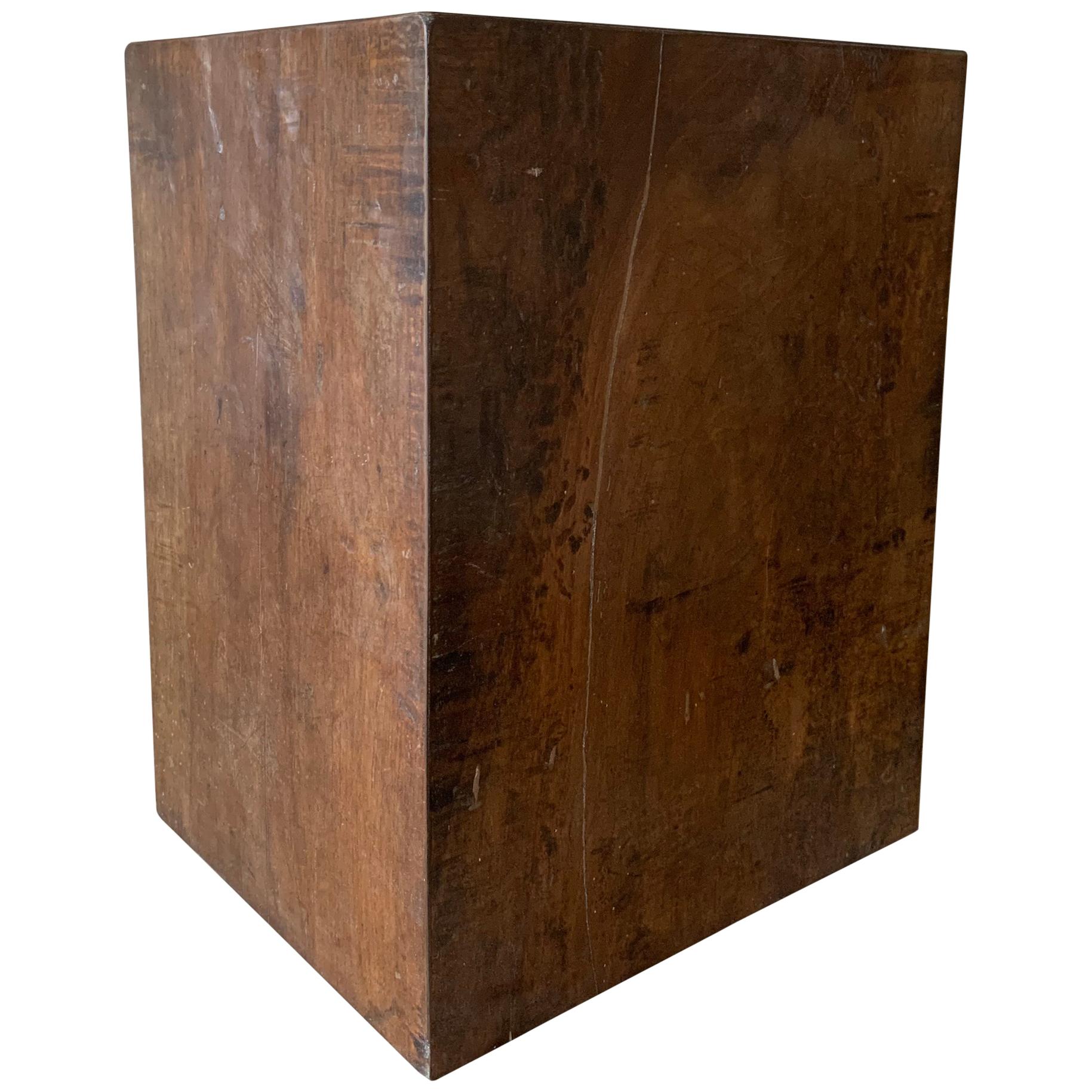 Cube Sidetable 18th Century Dark Walnut at 1stDibs