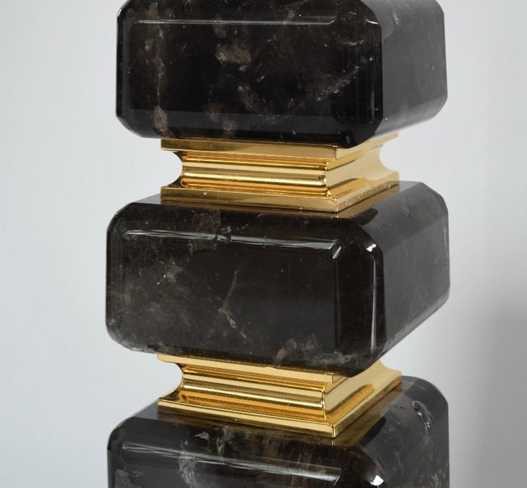 Cubic Form Rock Crystal Lamps by Phoenix For Sale at 1stDibs