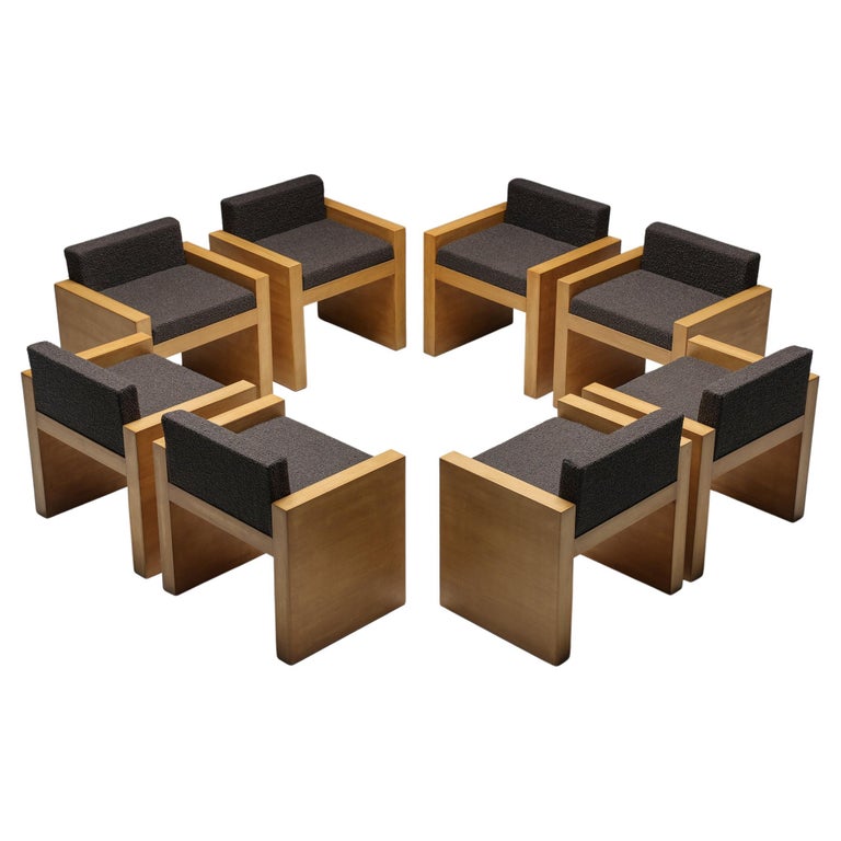 Cubic Lounge Chairs in Dark Grey Upholstery, Europe, 1980s For Sale at ...