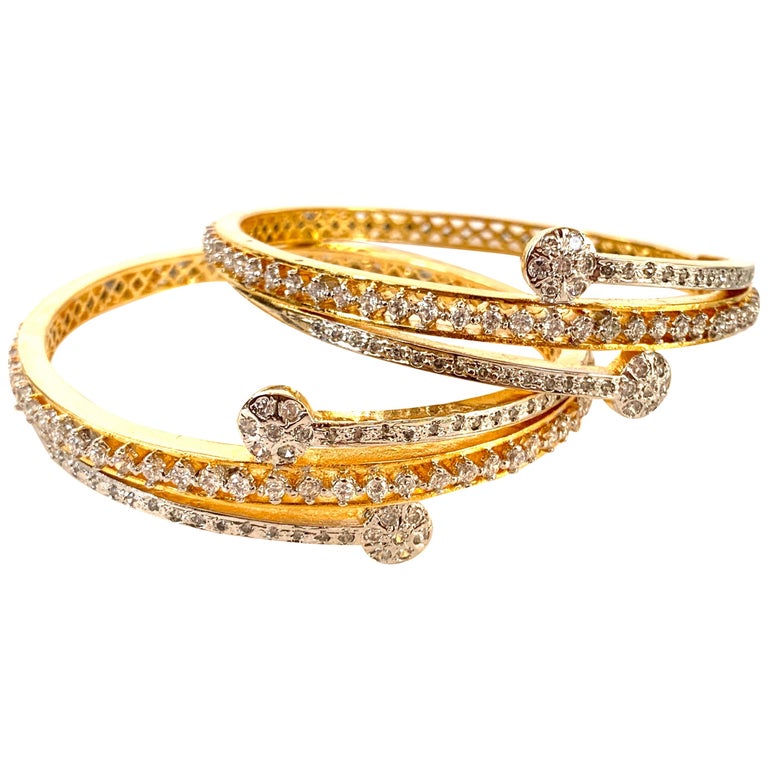 Cubic Zircon Bangle For Sale at 1stDibs