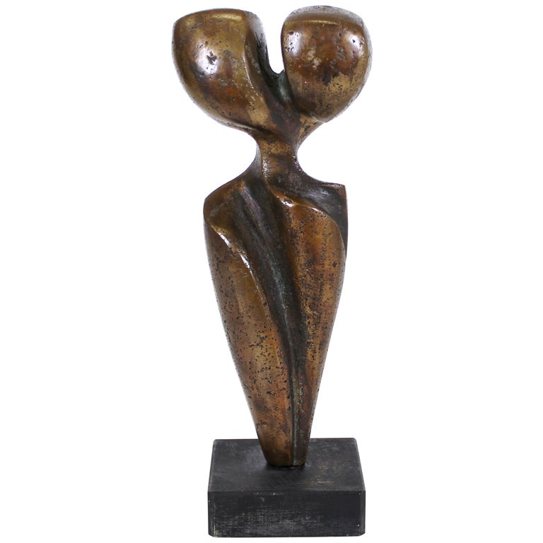 Cubist Abstract Modern Bronze Sculpture at 1stDibs