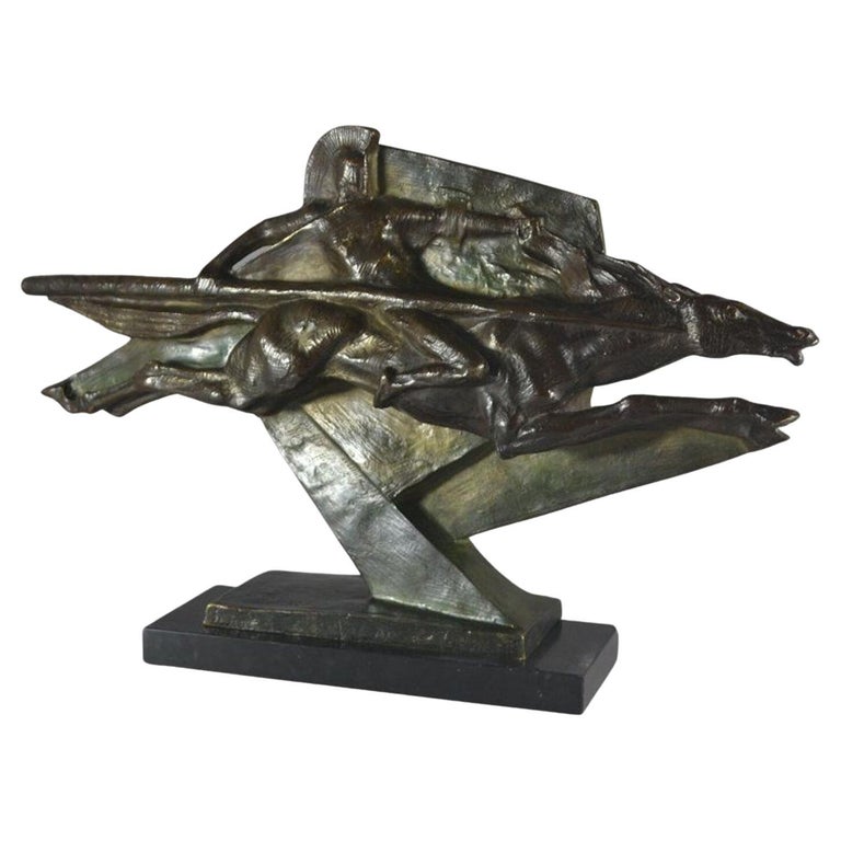 Cubist bronze warrior signed Wanda. French. Circa 1930. Art Deco For ...