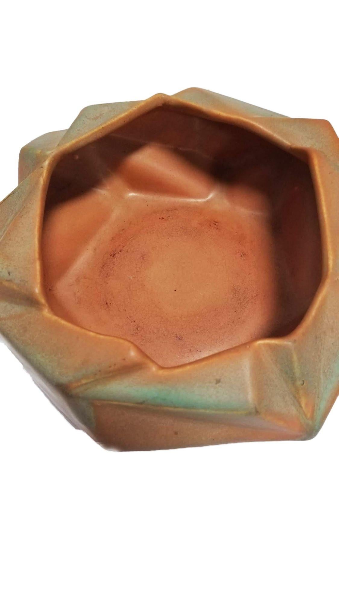 Cubist Ceramic Console Bowl by Reuben Haley for Muncie Pottery For Sale ...