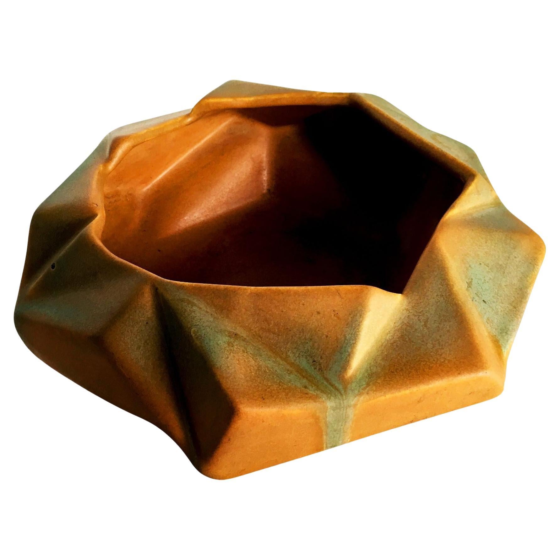 Cubist Ceramic Console Bowl by Reuben Haley for Muncie Pottery For Sale ...