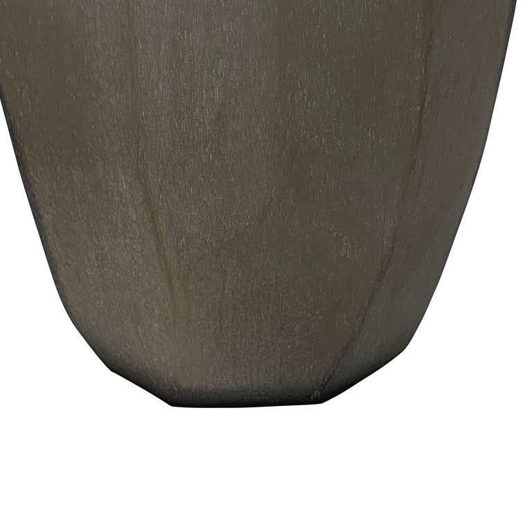 Cubist Design Tan Color Frosted Glass Vase, Romania, Contemporary at ...